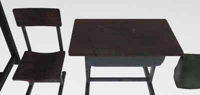 现代教室场景组件（恐怖风）教室组件桌椅黑板模型组件模型-柜子模型库-FBX(.fbx)模型下载-cg模型网