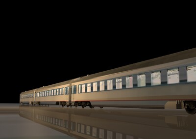 【中国国铁客车】YW25T-准高速硬席卧铺客车模型-火车/轨道车模型库-3ds Max(.max)模型下载-cg模型网
