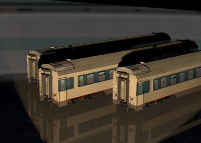 【中国国铁客车】YW25T-准高速硬席卧铺客车模型-火车/轨道车模型库-3ds Max(.max)模型下载-cg模型网
