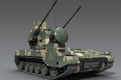 PGZ-07自行高炮模型-装甲车／坦克模型库-3ds Max(.max)模型下载-cg模型网
