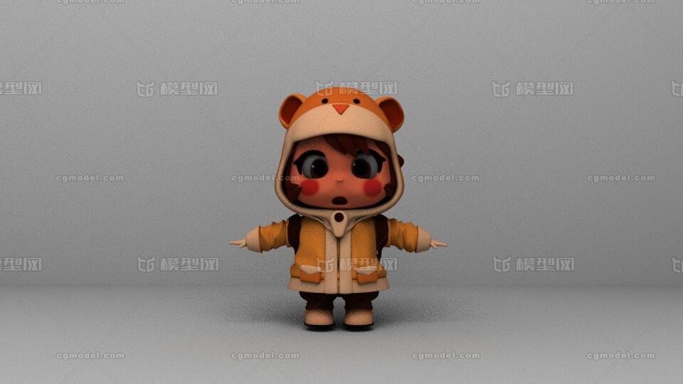 AI生成——小狮子角色——中模模型-其他模型库-FBX(.fbx)模型下载-cg模型网