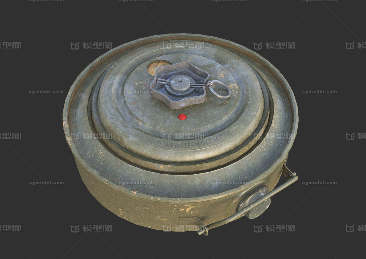 tm46地雷 PBR次世代模型-其他器械模型库-FBX(.fbx)模型下载-cg模型网