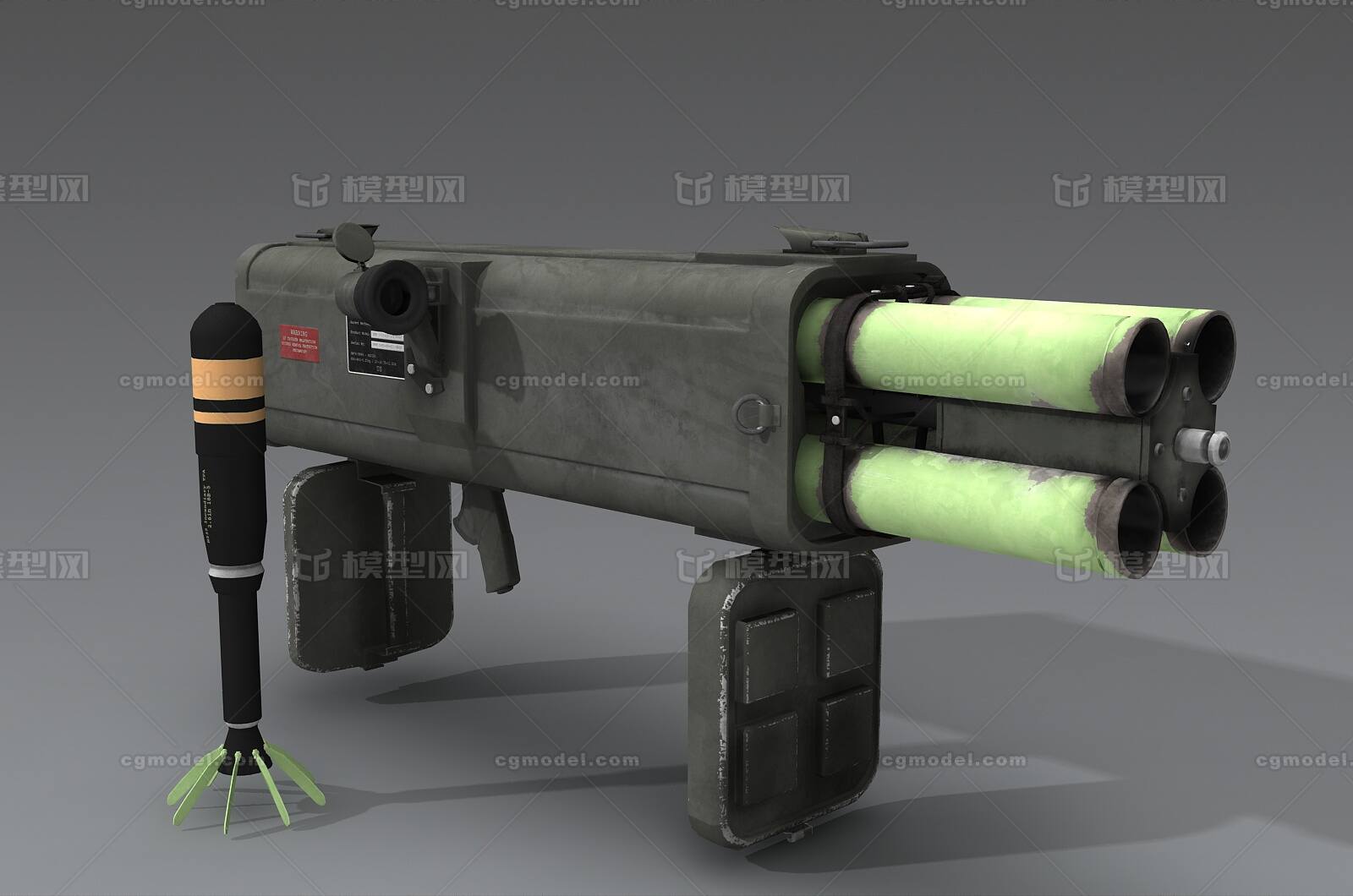 M202型66毫米4管火箭模型-枪械模型模型库-3ds Max(.max)模型下载-cg模型网