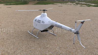 AR-500C 无人直升机模型-民用直升机模型库-3ds Max(.max)模型下载-cg模型网