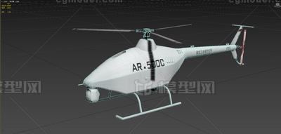 AR-500C 无人直升机模型-民用直升机模型库-3ds Max(.max)模型下载-cg模型网