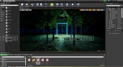 UE4奇幻光线森林模型-科幻场景模型库-3ds Max(.max)模型下载-cg模型网