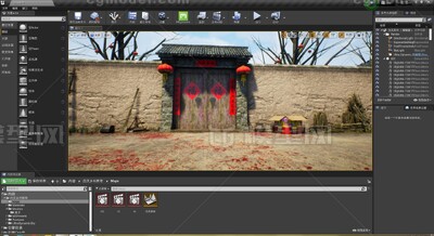 UE4白天乡村新年场景模型-现代场景模型库-3ds Max(.max)模型下载-cg模型网