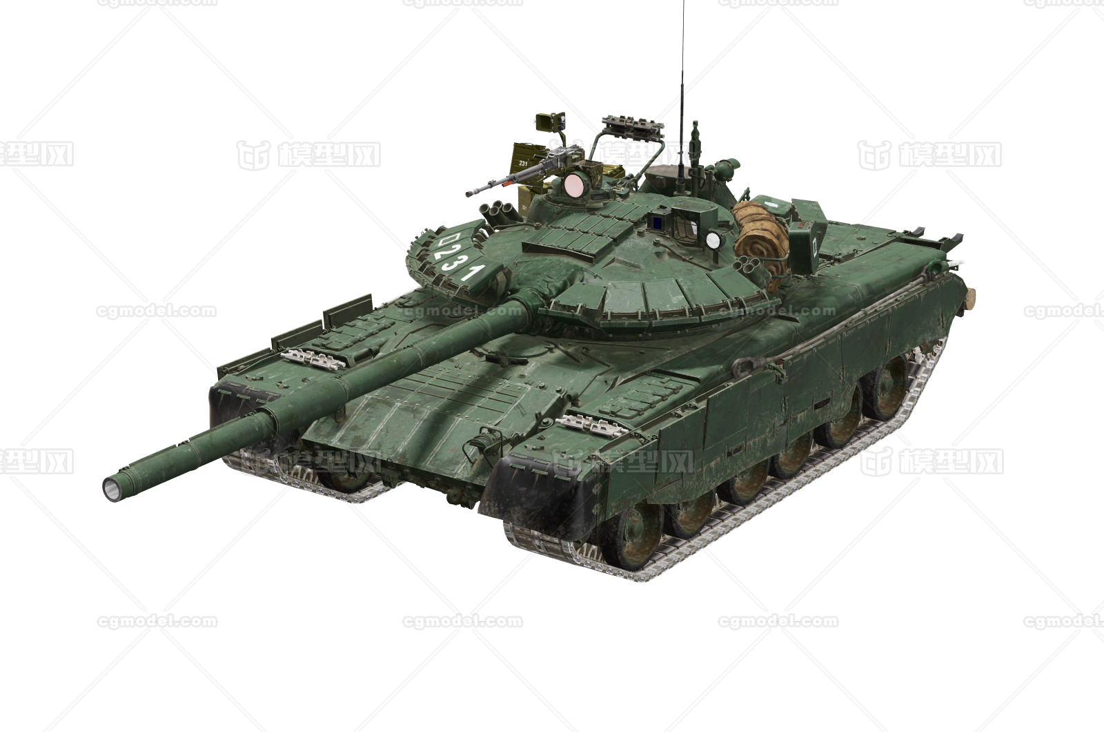 俄罗斯军队T80BVM坦克模型-装甲车／坦克模型库-FBX(.fbx)模型下载-cg模型网