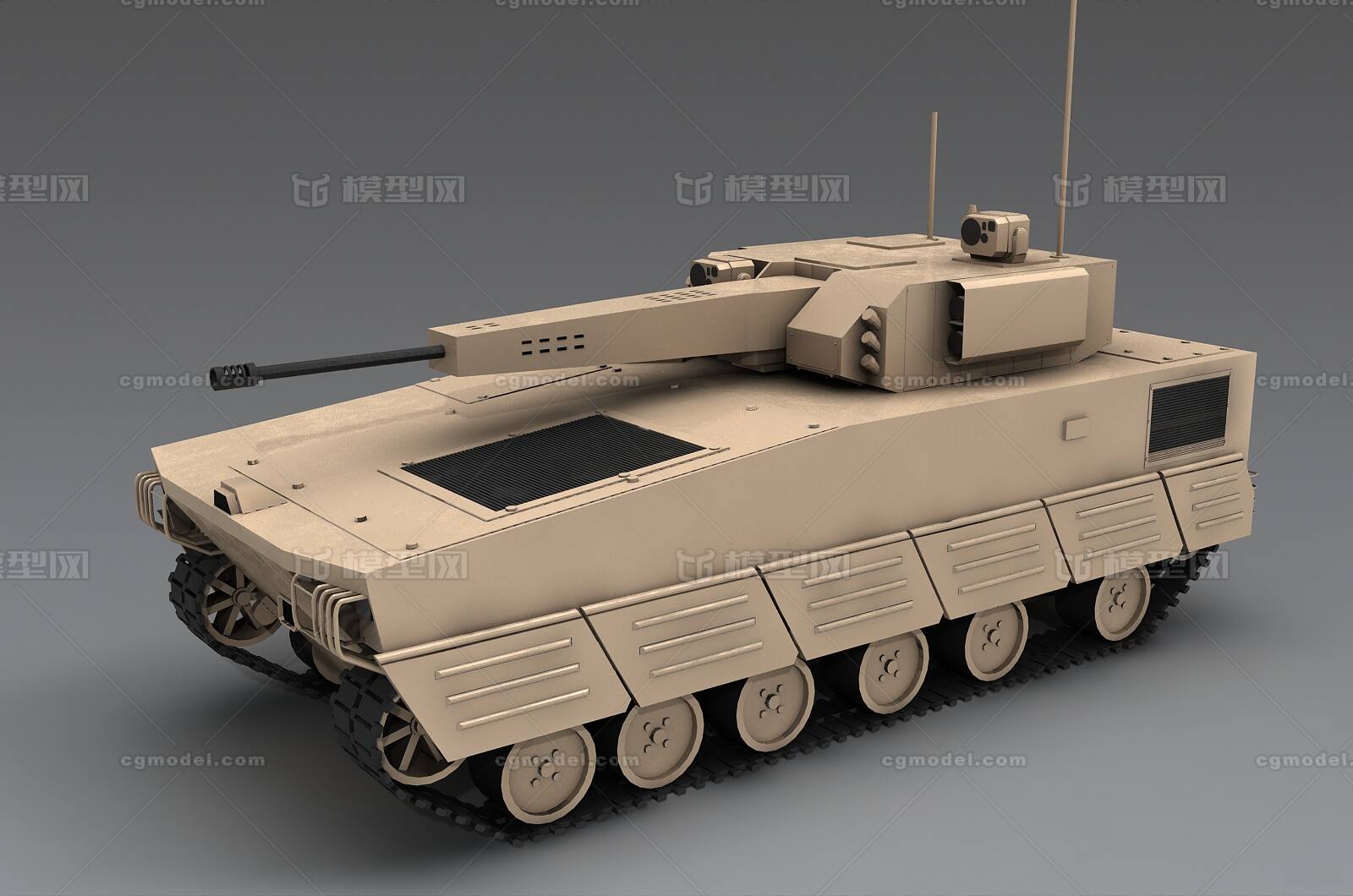 VU-T10无人作战车模型-装甲车／坦克模型库-3ds Max(.max)模型下载-cg模型网