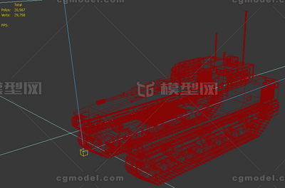 VU-T10无人作战车模型-装甲车／坦克模型库-3ds Max(.max)模型下载-cg模型网