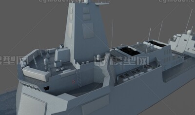 055型导弹驱逐舰模型-军舰模型库-OBJ(.obj/.mtl)模型下载-cg模型网