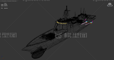 055型导弹驱逐舰模型-军舰模型库-OBJ(.obj/.mtl)模型下载-cg模型网