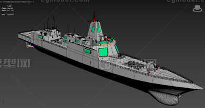 055型导弹驱逐舰模型-军舰模型库-OBJ(.obj/.mtl)模型下载-cg模型网