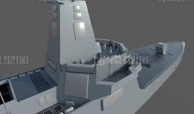 055型导弹驱逐舰模型-军舰模型库-OBJ(.obj/.mtl)模型下载-cg模型网