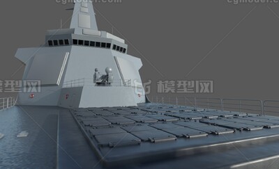 055型导弹驱逐舰模型-军舰模型库-OBJ(.obj/.mtl)模型下载-cg模型网