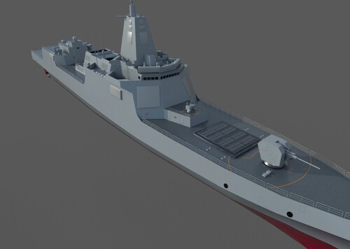055型导弹驱逐舰模型-军舰模型库-OBJ(.obj/.mtl)模型下载-cg模型网