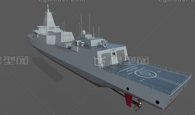 055型导弹驱逐舰模型-军舰模型库-OBJ(.obj/.mtl)模型下载-cg模型网