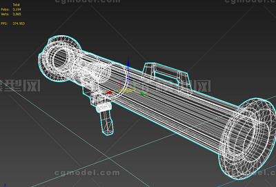 PF97式93毫米单兵云爆火箭筒模型-火炮器械模型库-3ds Max(.max)模型下载-cg模型网