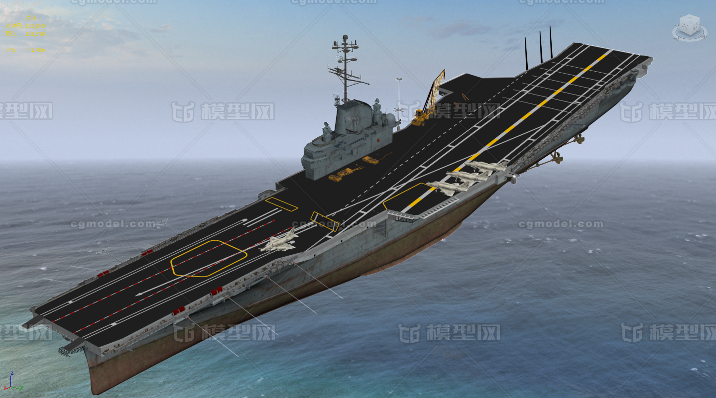 埃塞克斯级航空母舰 SCB-125A改装模型-军舰模型库-3ds Max(.max)模型下载-cg模型网