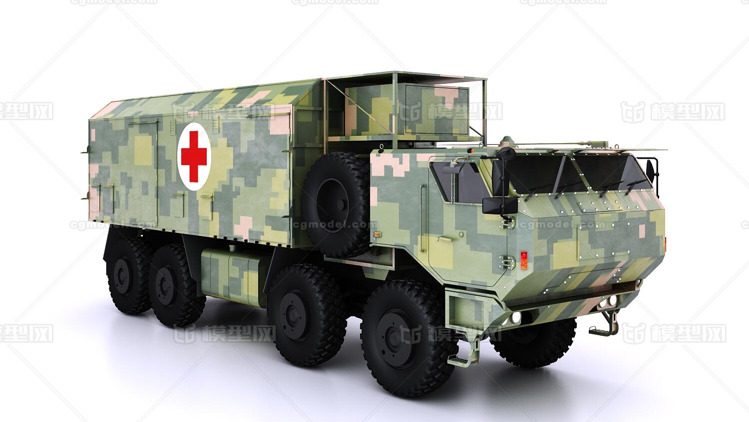 国产HMV3高机动通用战术救护车模型-火炮器械模型库-3ds Max(.max)模型下载-cg模型网