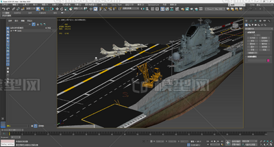 埃塞克斯级航空母舰 SCB-125A改装模型-军舰模型库-3ds Max(.max)模型下载-cg模型网