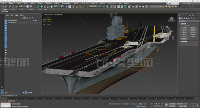 埃塞克斯级航空母舰 SCB-125A改装模型-军舰模型库-3ds Max(.max)模型下载-cg模型网