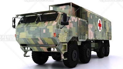 国产HMV3高机动通用战术救护车模型-火炮器械模型库-3ds Max(.max)模型下载-cg模型网