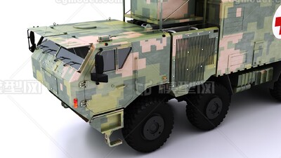 国产HMV3高机动通用战术救护车模型-火炮器械模型库-3ds Max(.max)模型下载-cg模型网