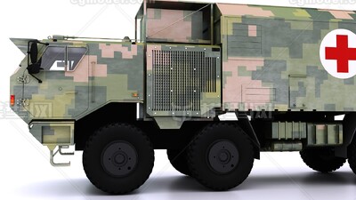 国产HMV3高机动通用战术救护车模型-火炮器械模型库-3ds Max(.max)模型下载-cg模型网