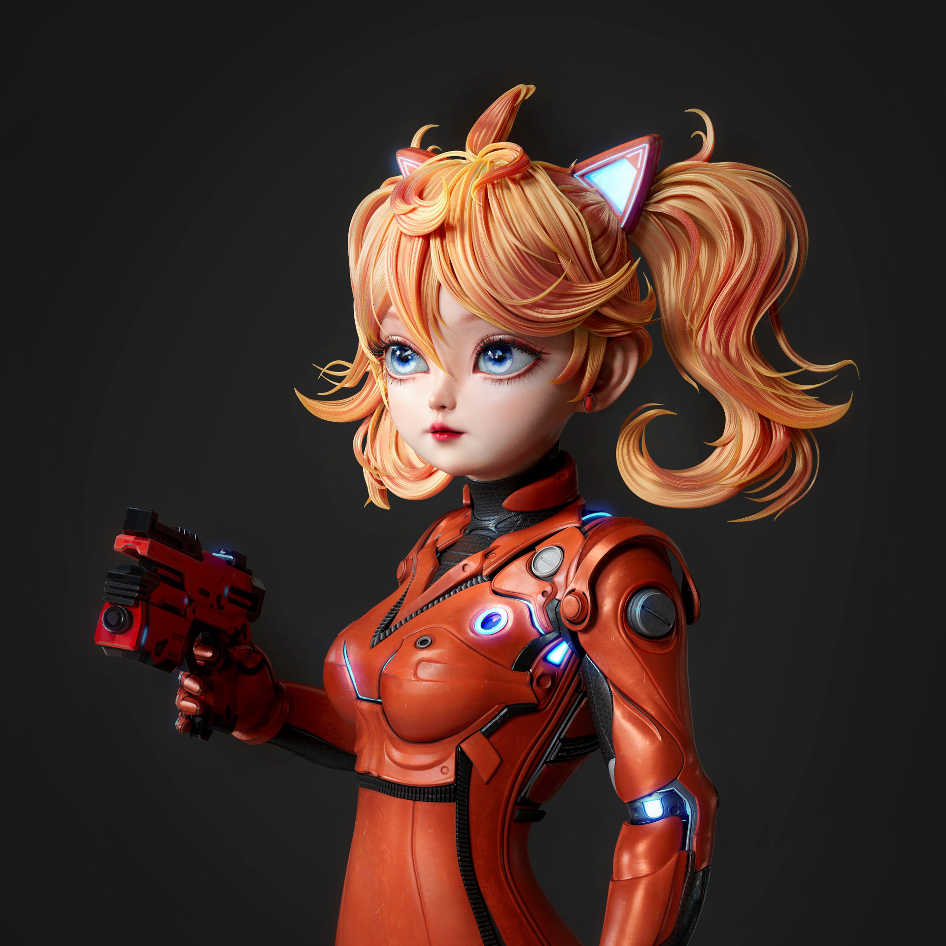 EVA-02 Asuka 机甲风角色二创模型 - 角色/人物/生物 - 作品模型 - CG模型网
