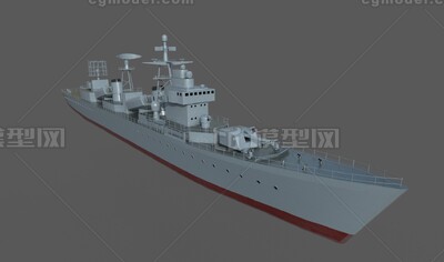 051型导弹驱逐舰模型-军舰模型库-OBJ(.obj/.mtl)模型下载-cg模型网