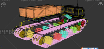 PHZ-11式履带式多管火箭炮模型-装甲车／坦克模型库-OBJ(.obj/.mtl)模型下载-cg模型网