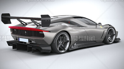 法拉利KC23跑车 Ferrari模型-赛车/跑车模型库-3D Studio(.3ds)模型下载-cg模型网