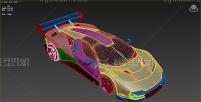 法拉利KC23跑车 Ferrari模型-赛车/跑车模型库-3D Studio(.3ds)模型下载-cg模型网