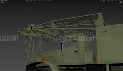苏联PRV-9/PRV-16机动测高雷达模型-装甲车／坦克模型库-3ds Max(.max)模型下载-cg模型网