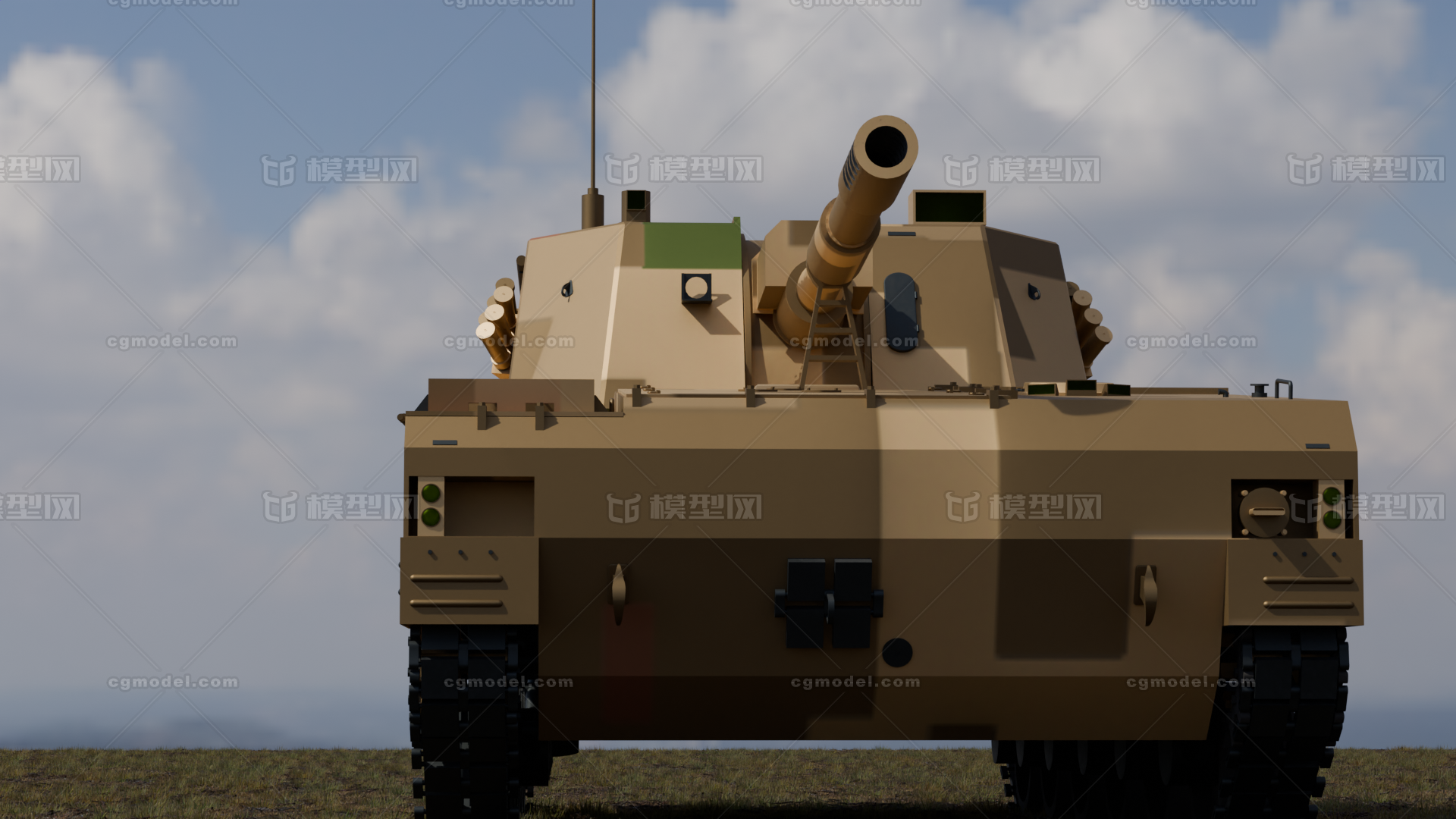 PLZ-07 国产第3代122毫米自行榴弹炮模型-火炮器械模型库-Blender(.blend)模型下载-cg模型网