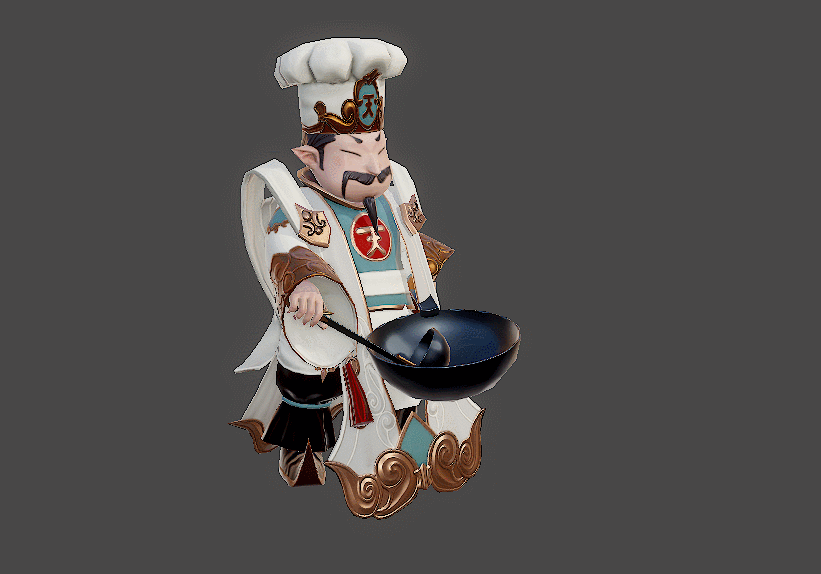 Q版 厨师模型-男人模型库-FBX(.fbx)模型下载-cg模型网