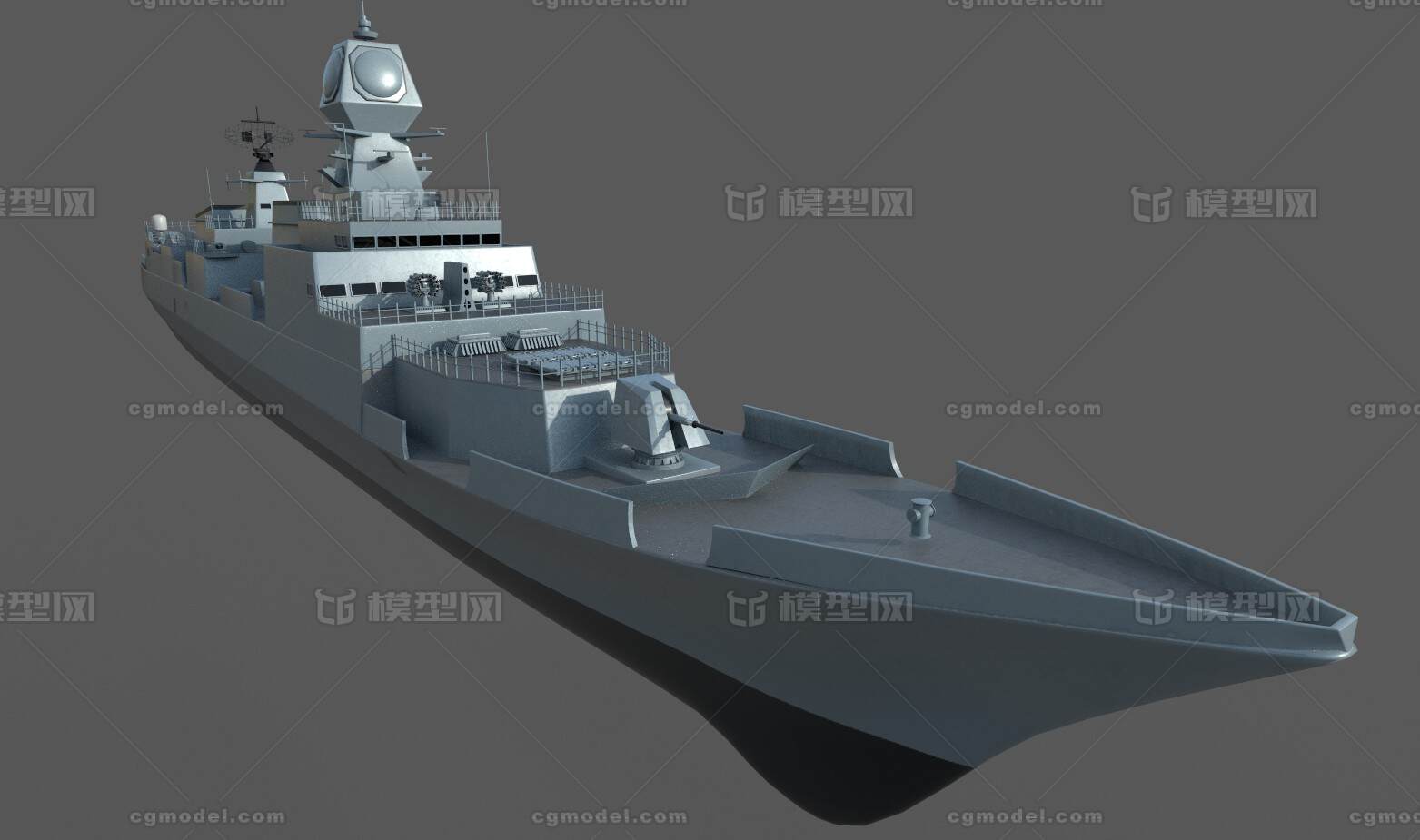 印度P-15B维沙卡帕特兰级 维沙卡帕特南级驱逐舰模型-军舰模型库-OBJ(.obj/.mtl)模型下载-cg模型网