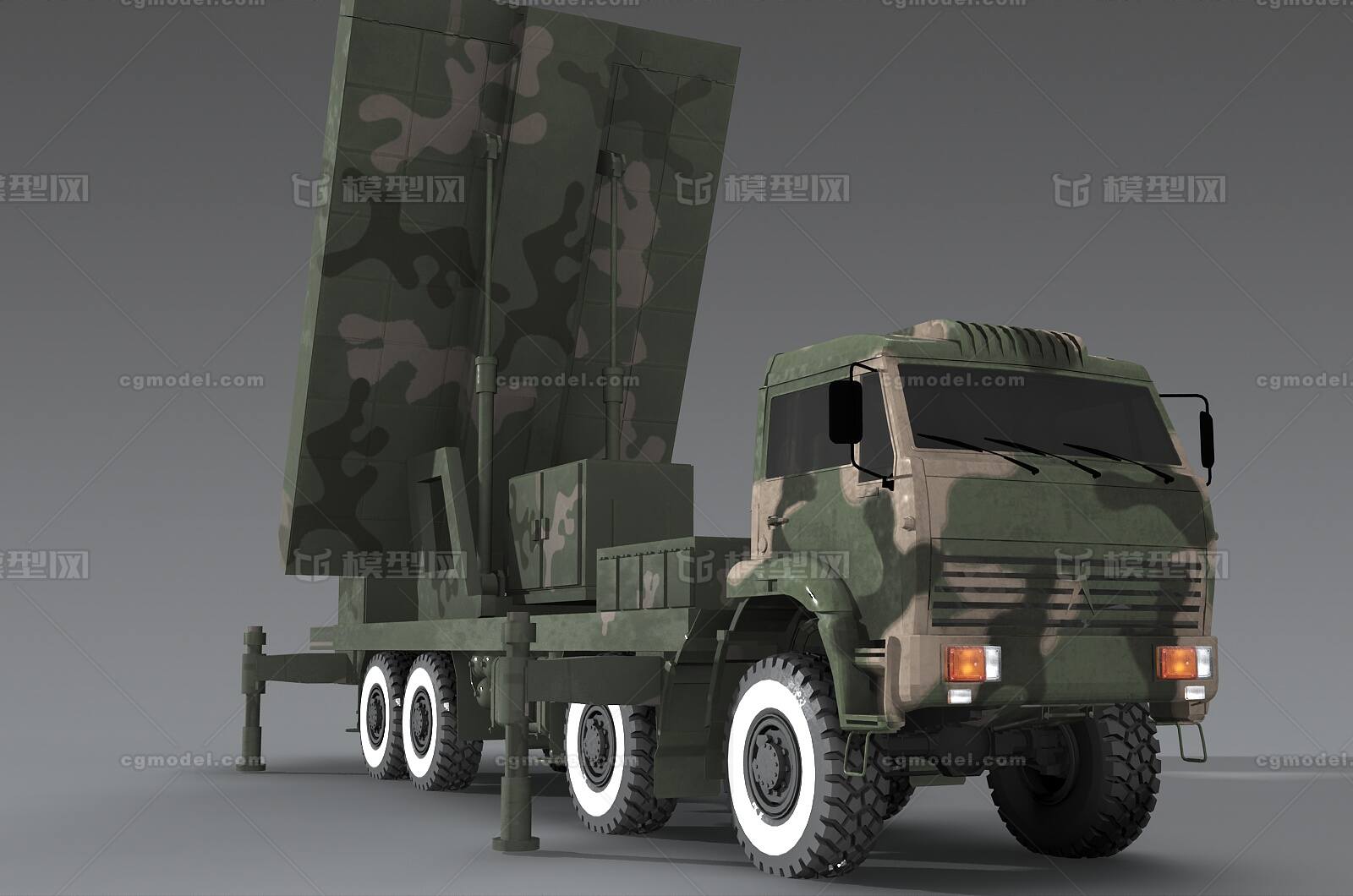 610A雷达模型-装甲车／坦克模型库-3ds Max(.max)模型下载-cg模型网