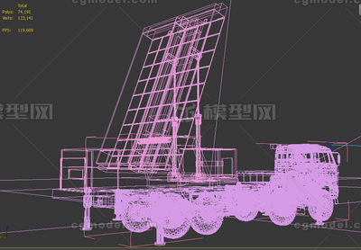 610A雷达模型-装甲车／坦克模型库-3ds Max(.max)模型下载-cg模型网