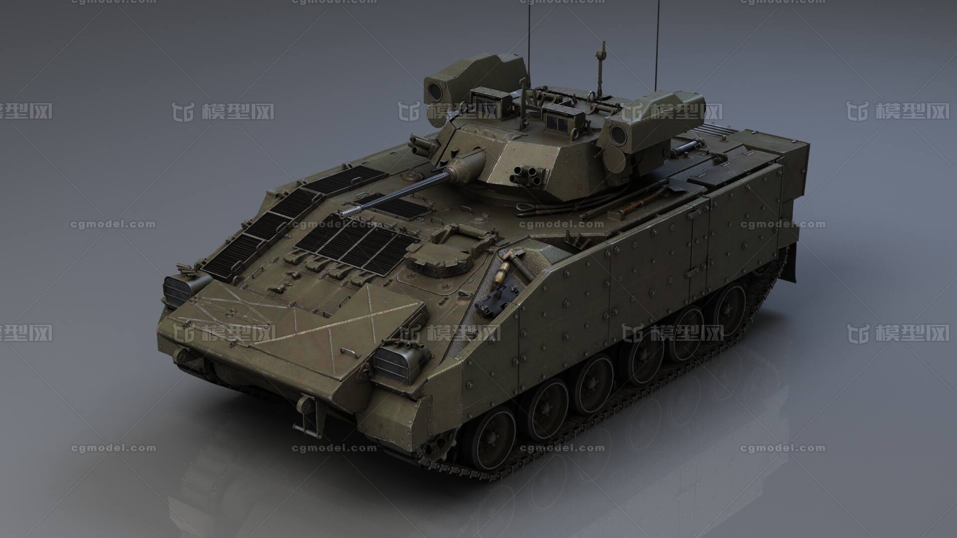 英国FV510“勇士”步兵战车（PBR）模型-装甲车／坦克模型库-3ds Max(.max)模型下载-cg模型网