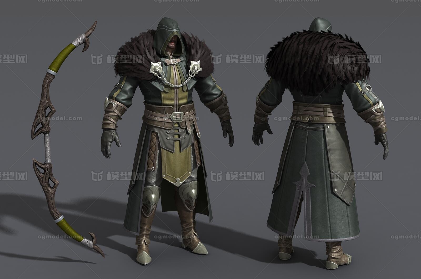 卡通 游侠模型-男人模型库-FBX(.fbx)模型下载-cg模型网