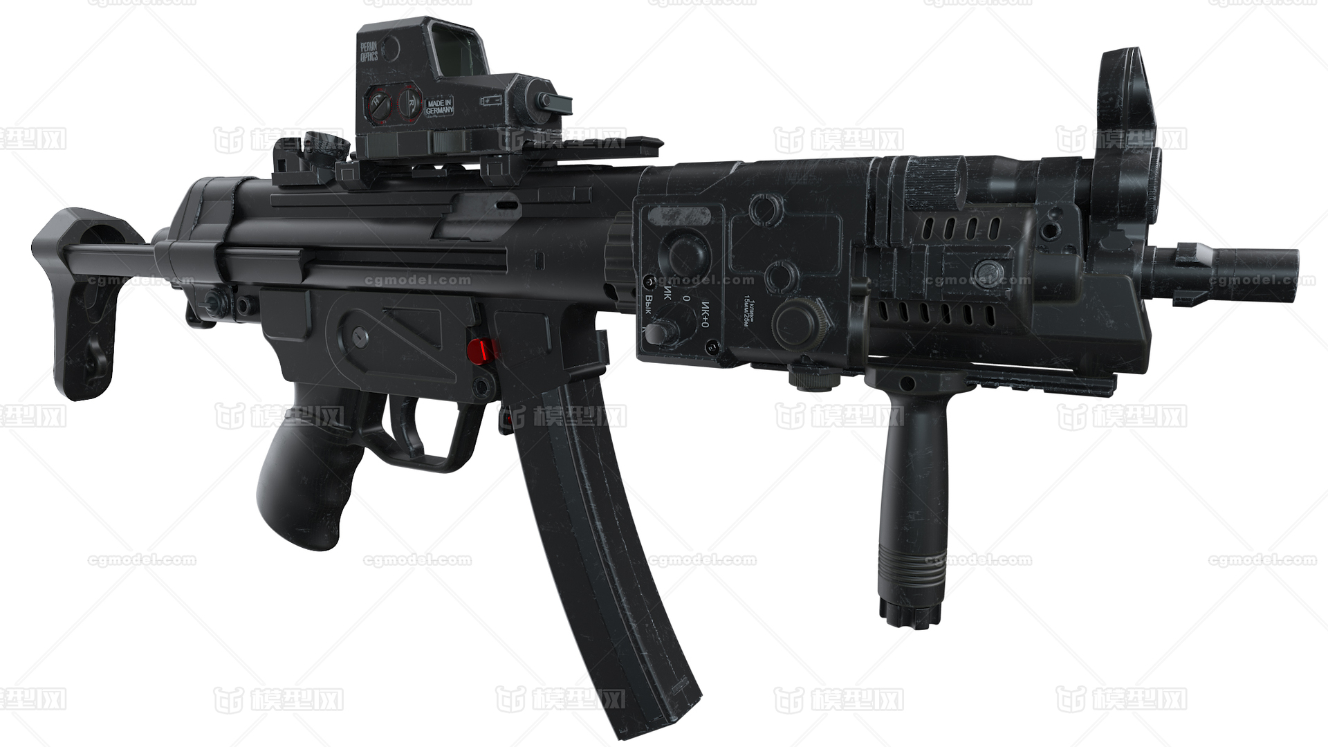 MP5-MLI冲锋枪模型-枪械模型模型库-3ds Max(.max)模型下载-cg模型网