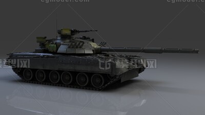俄罗斯T-80UE1主战坦克（PBR）模型-装甲车／坦克模型库-3ds Max(.max)模型下载-cg模型网