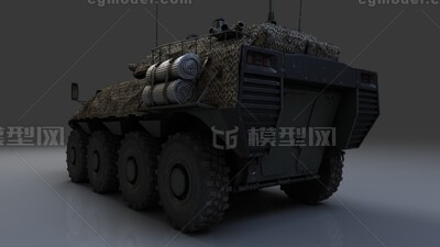 法国VEXTRA-105轮式突击炮（PBR)模型-装甲车／坦克模型库-3ds Max(.max)模型下载-cg模型网