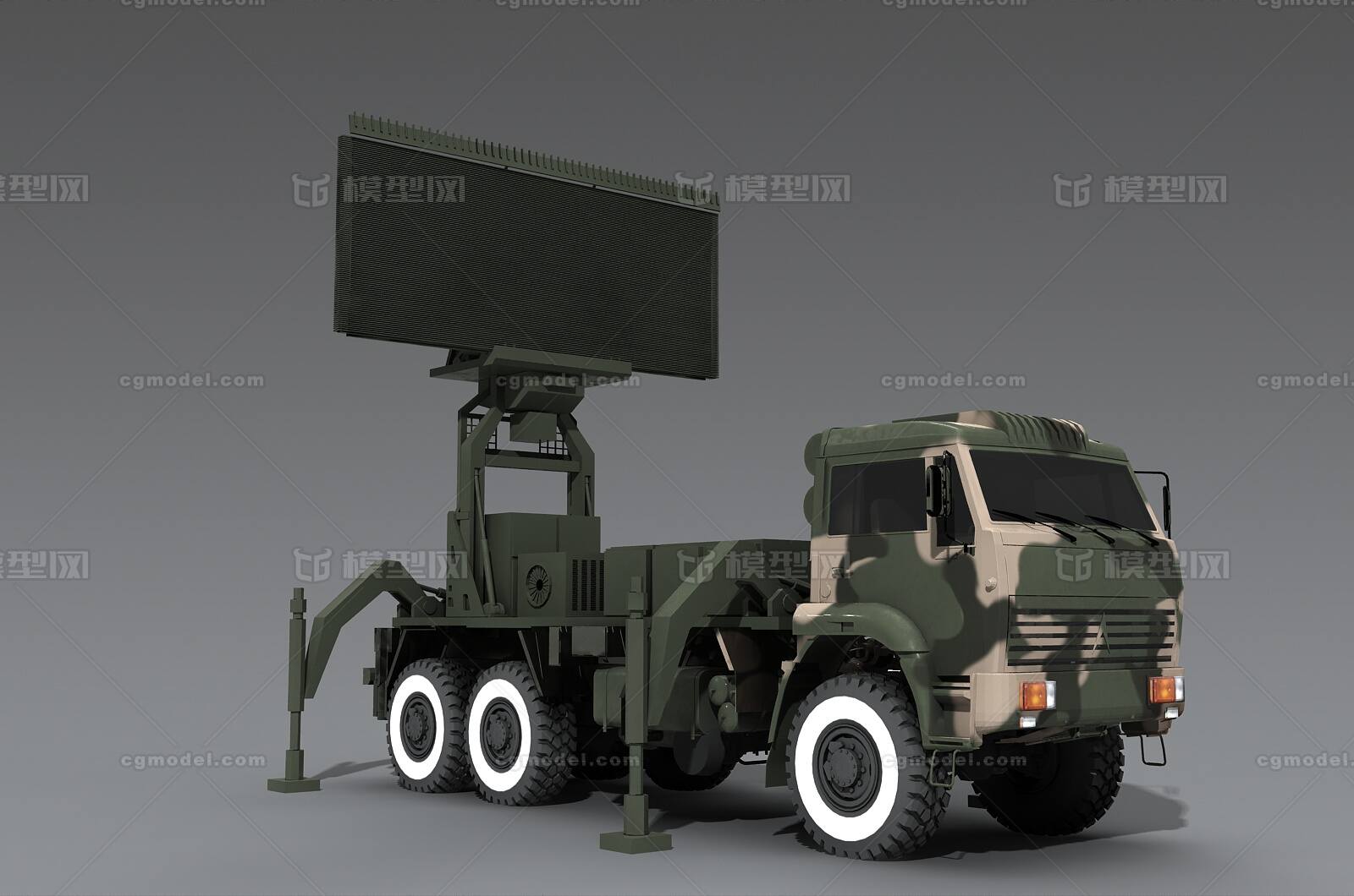 YLC-18中低空雷达系统模型-装甲车／坦克模型库-3ds Max(.max)模型下载-cg模型网