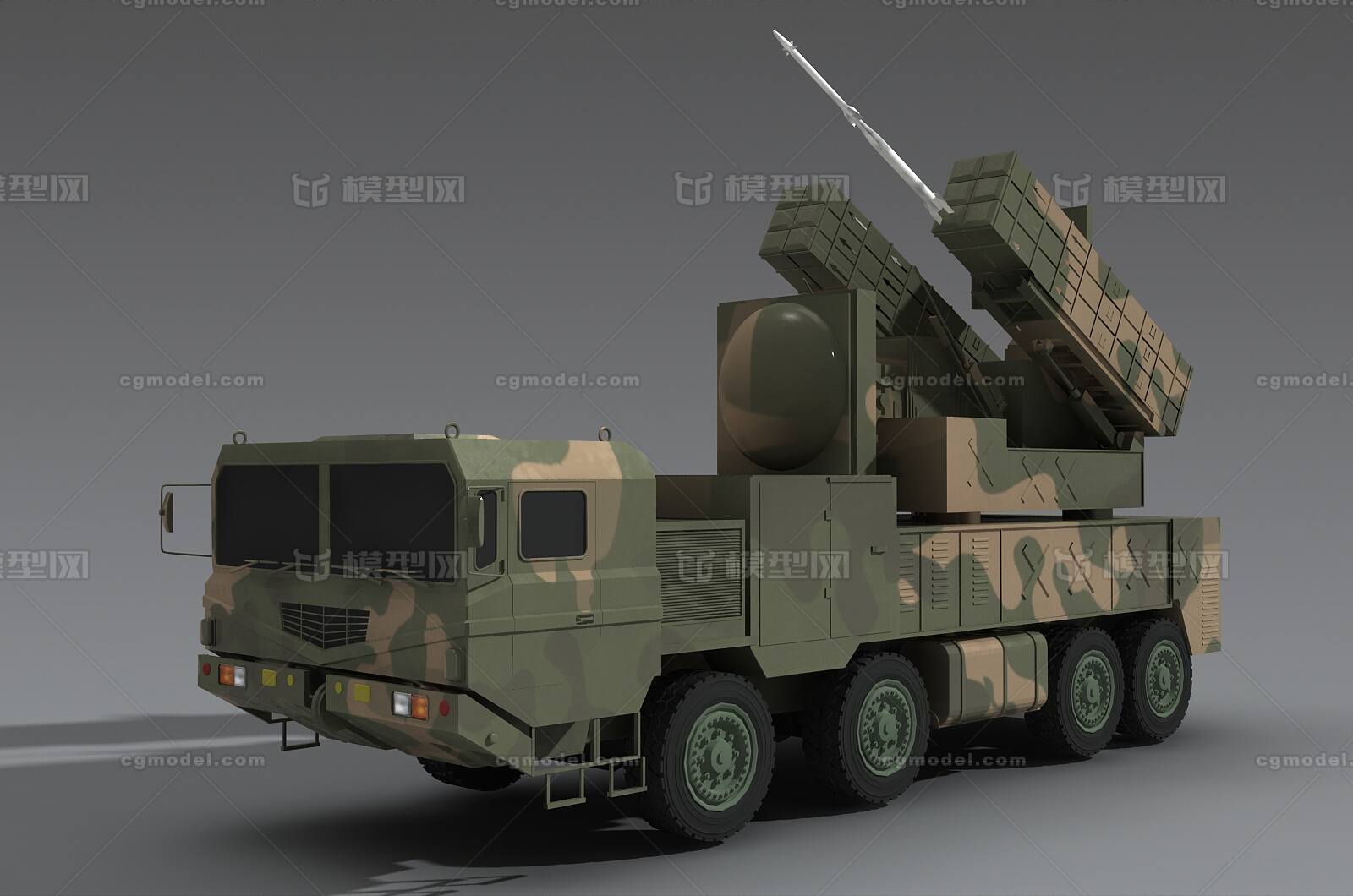 fk-1000型中近程地空导弹系统模型-装甲车／坦克模型库-3ds Max(.max)模型下载-cg模型网