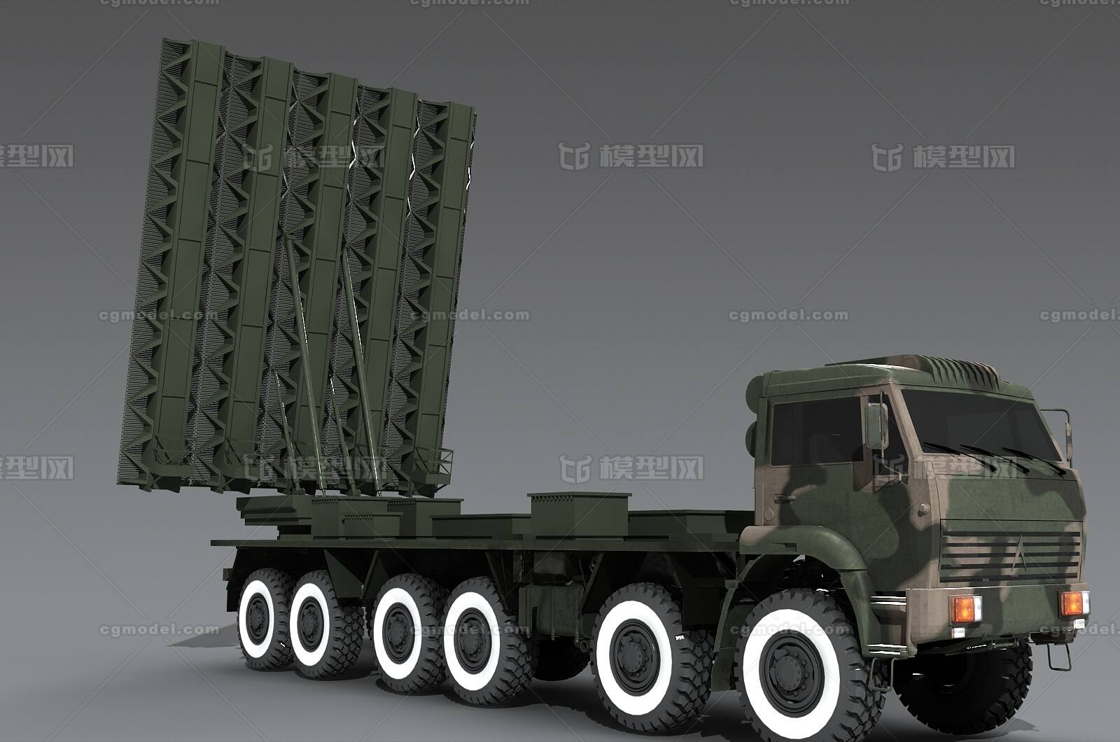 YLC-8B雷达模型-装甲车／坦克模型库-3ds Max(.max)模型下载-cg模型网