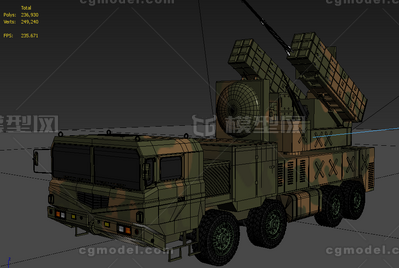 fk-1000型中近程地空导弹系统模型-装甲车／坦克模型库-3ds Max(.max)模型下载-cg模型网