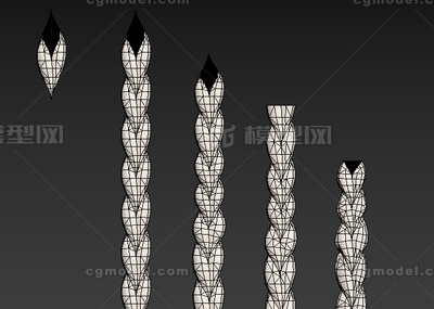 麻花辫 中低模模型-穿戴服饰模型库-3ds Max(.max)模型下载-cg模型网